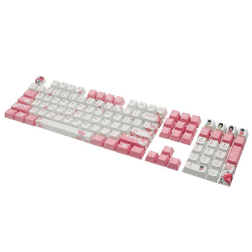 OEM Profile Keycaps Cherry Blossom PBT Dye-Sub Set for Mechanical ...