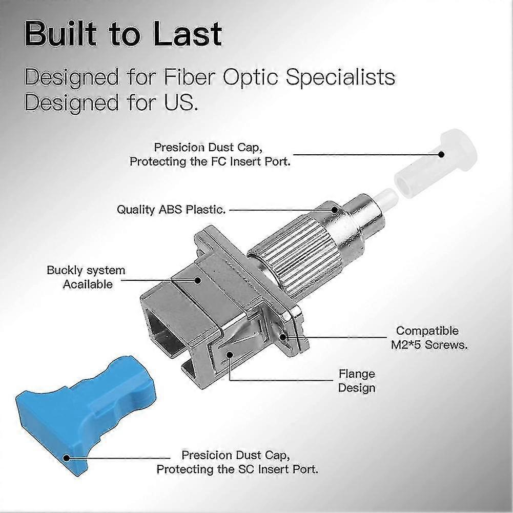 3 pcs Hybrid Optical Fiber Adapter Fiber Flange Connector Single Mode 9 ...