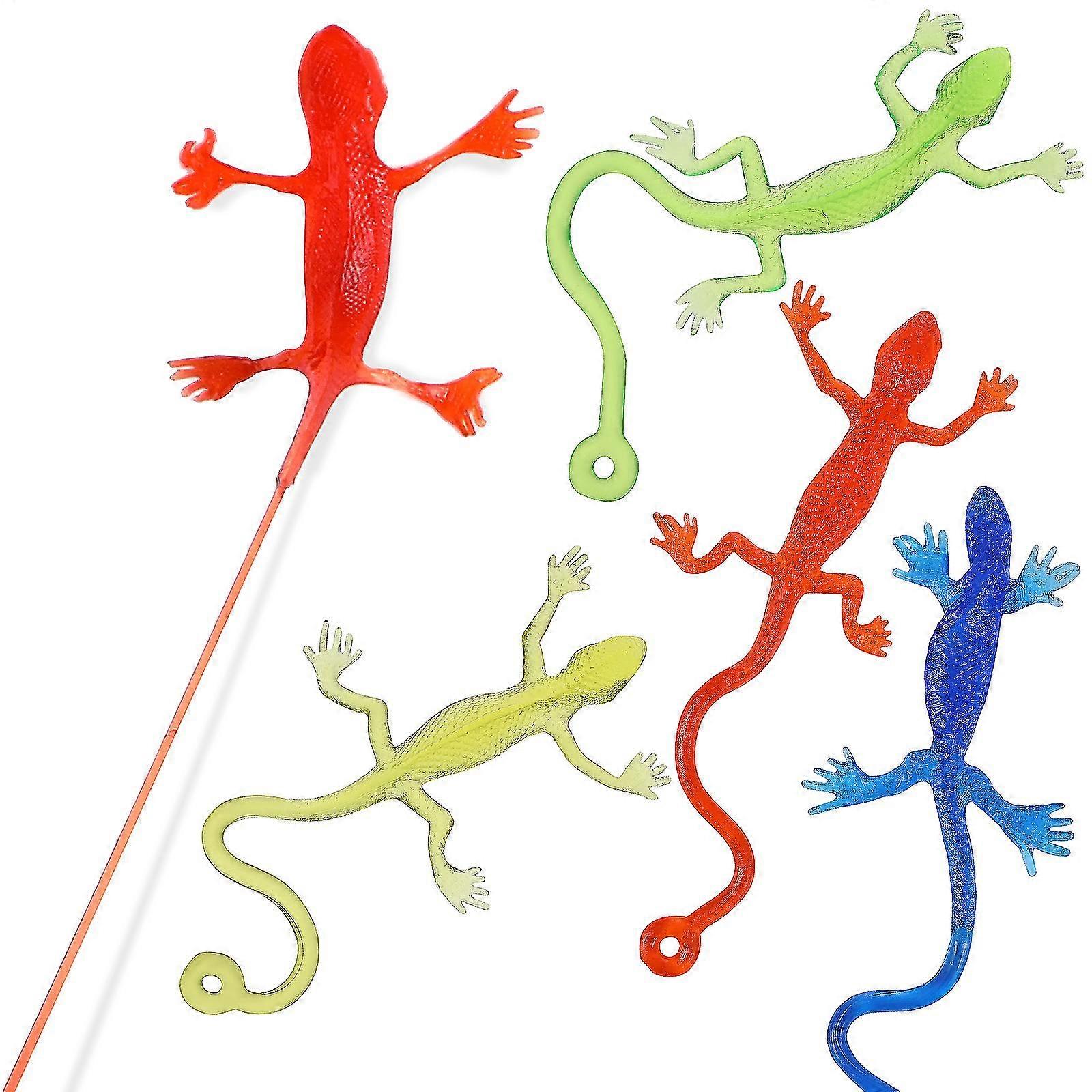 5 Pcs Lizard Toys Sticky Lizard Stretchy Lizard Toy Squishy Toys Lizard ...