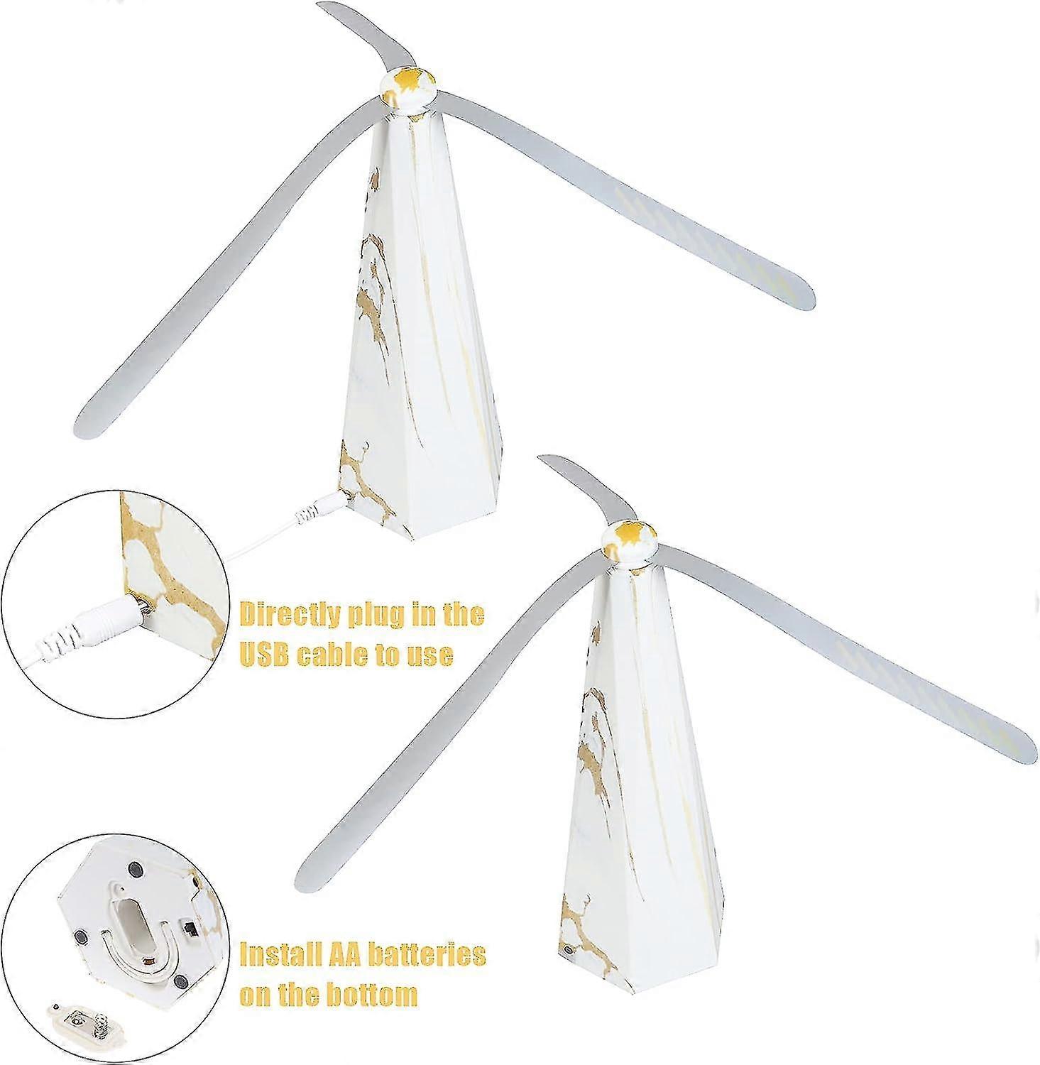 2 PCS Fly Repellent Fan for Tables Insects Repellent Fan Food Protector ...