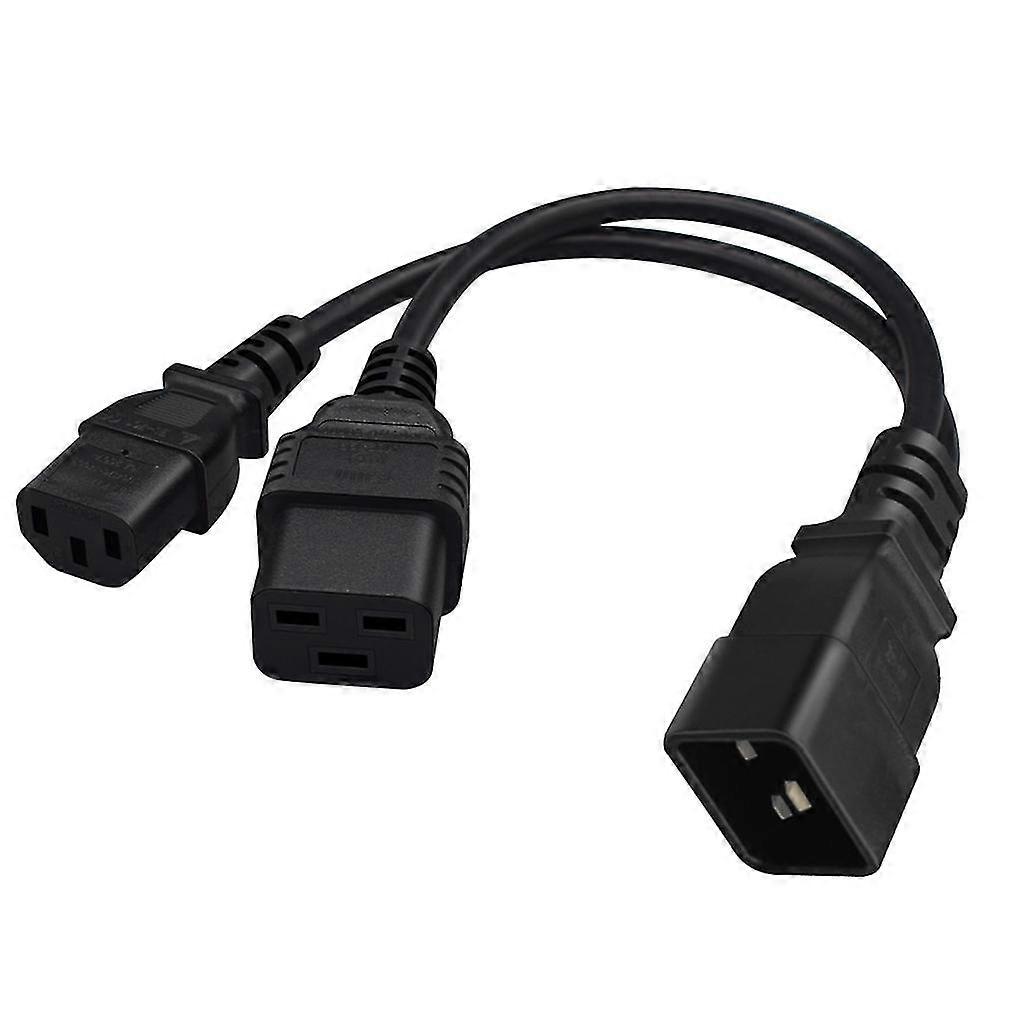 C20 To C13+c19 Y Splitter Power Cord 250v Iec 320 Single Iec 320 C20 Male | Fruugo UK
