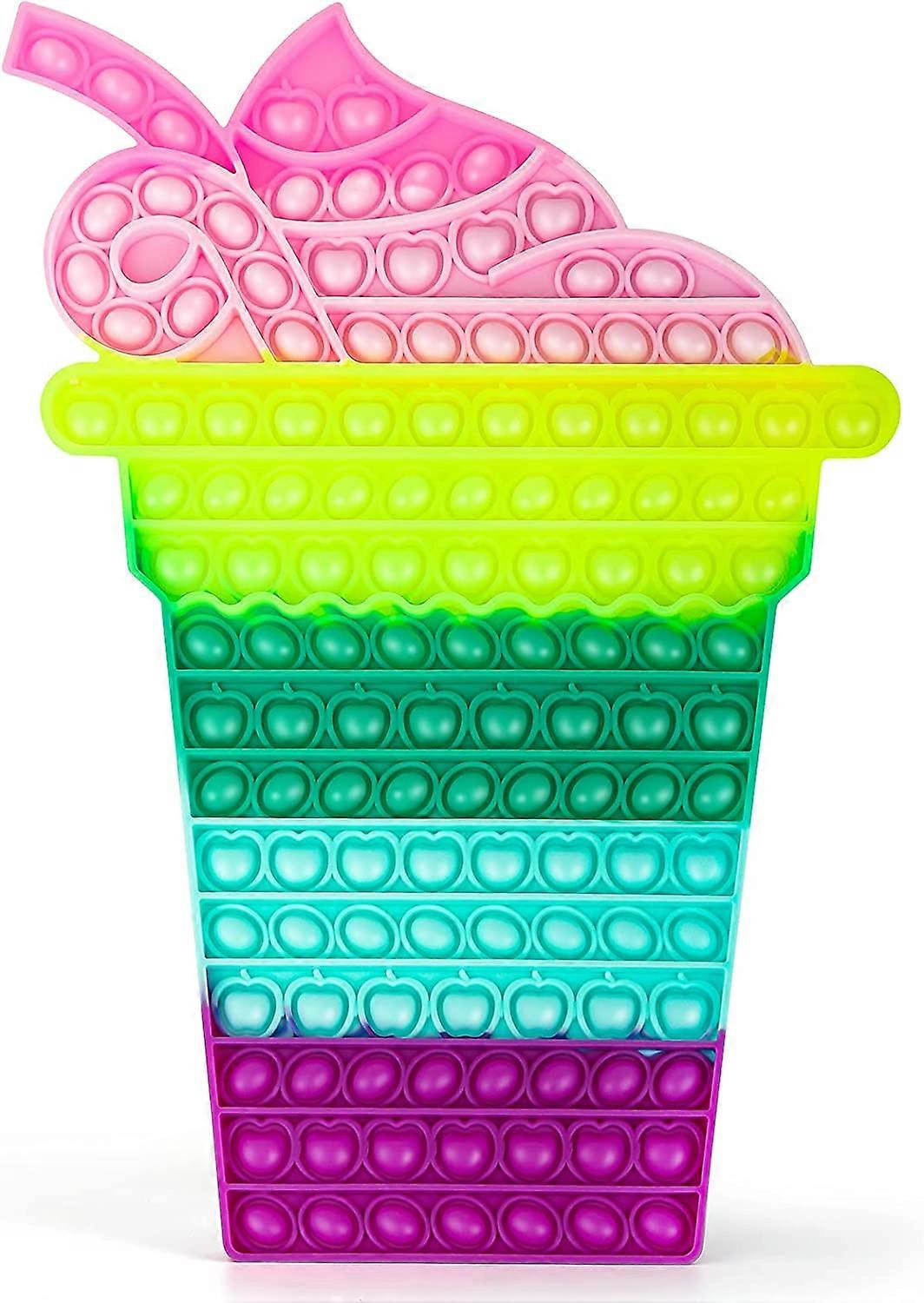 Jumbo Pop, Big Size Push Bubbles Pop Fidget Sensory Toy, Giant Boba Tea ...