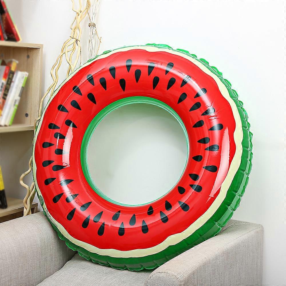 5 Sizes Inflatable Watermelon Adult Kids Swimming Ring Pool Float ...