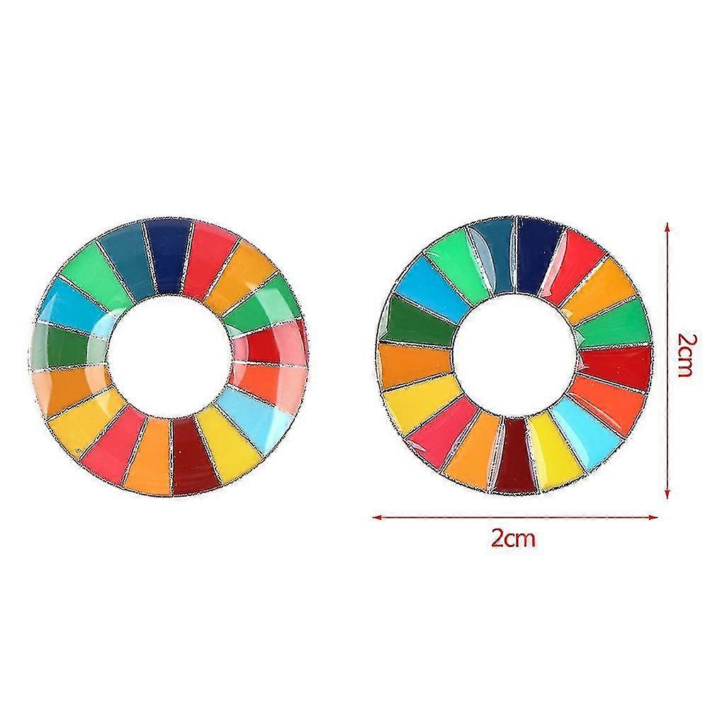 6 Pcs Enamal 17 Colors Sustainable Development Goals Brooch United ...