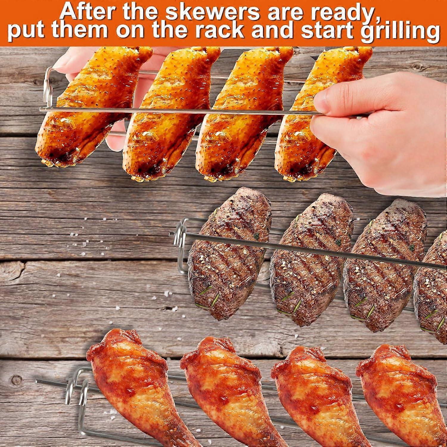 Clamping Wing Rails for Grilling Chicken Wings, Wing Rails for Grilling ...