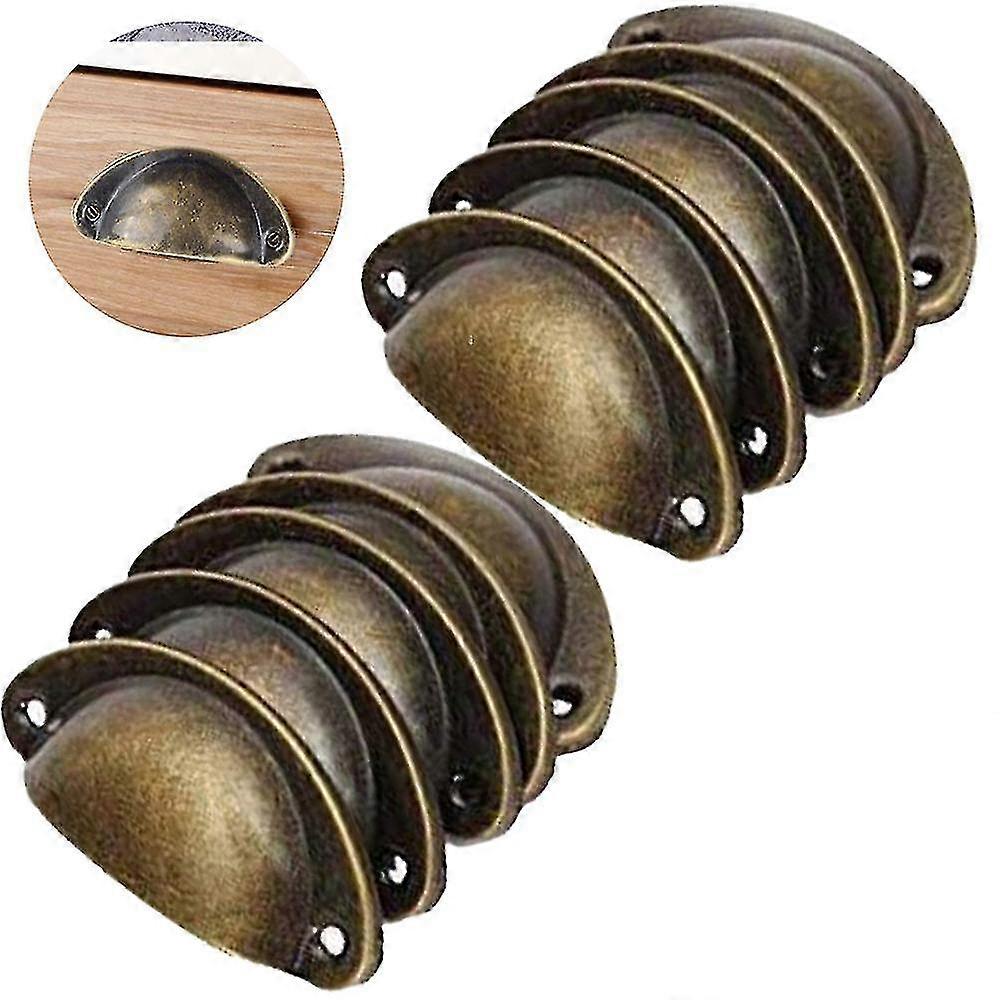 20 Pack 65mm Hole Spacing Vintage Style Pulls Cup Pull Handles Knobs Shell Ear-like Handle Knobs ...
