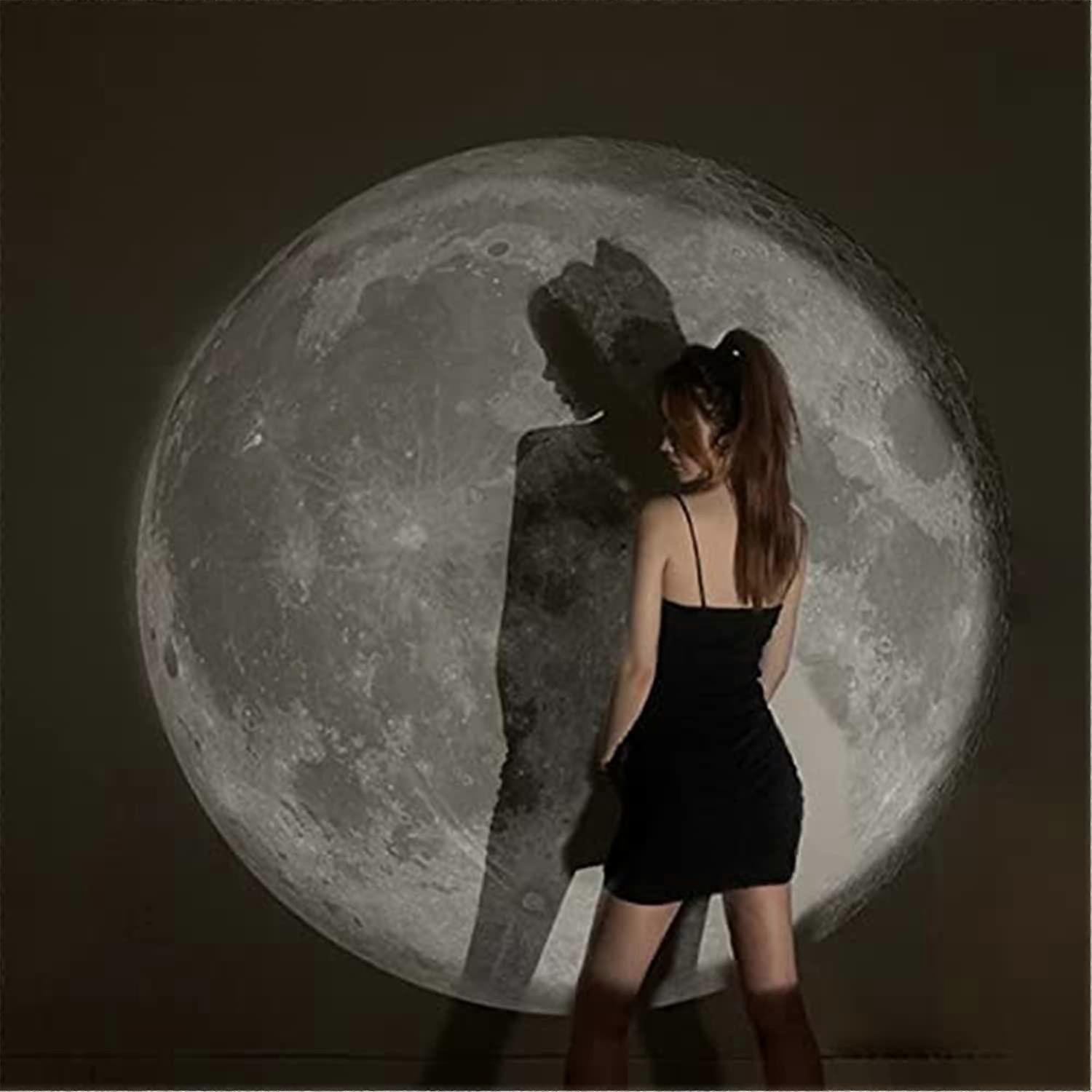 Moon Earth Projection LED Lamp,3D Earth Sunset Lamp Moon Projector,360 ...