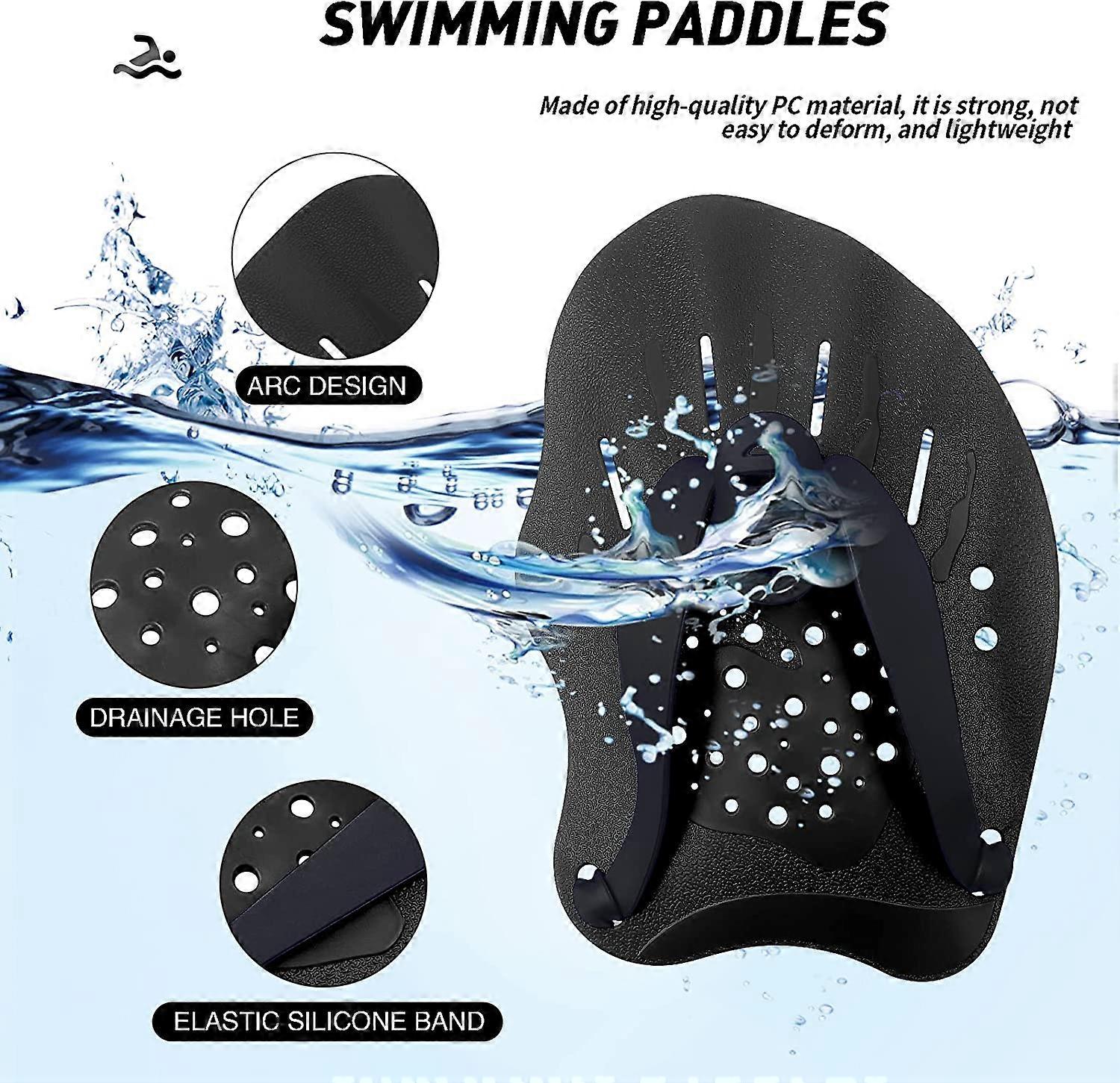 Swim Paddles Hand, Swim Paddles for Lap Swimming - Swim Hand Paddles ...