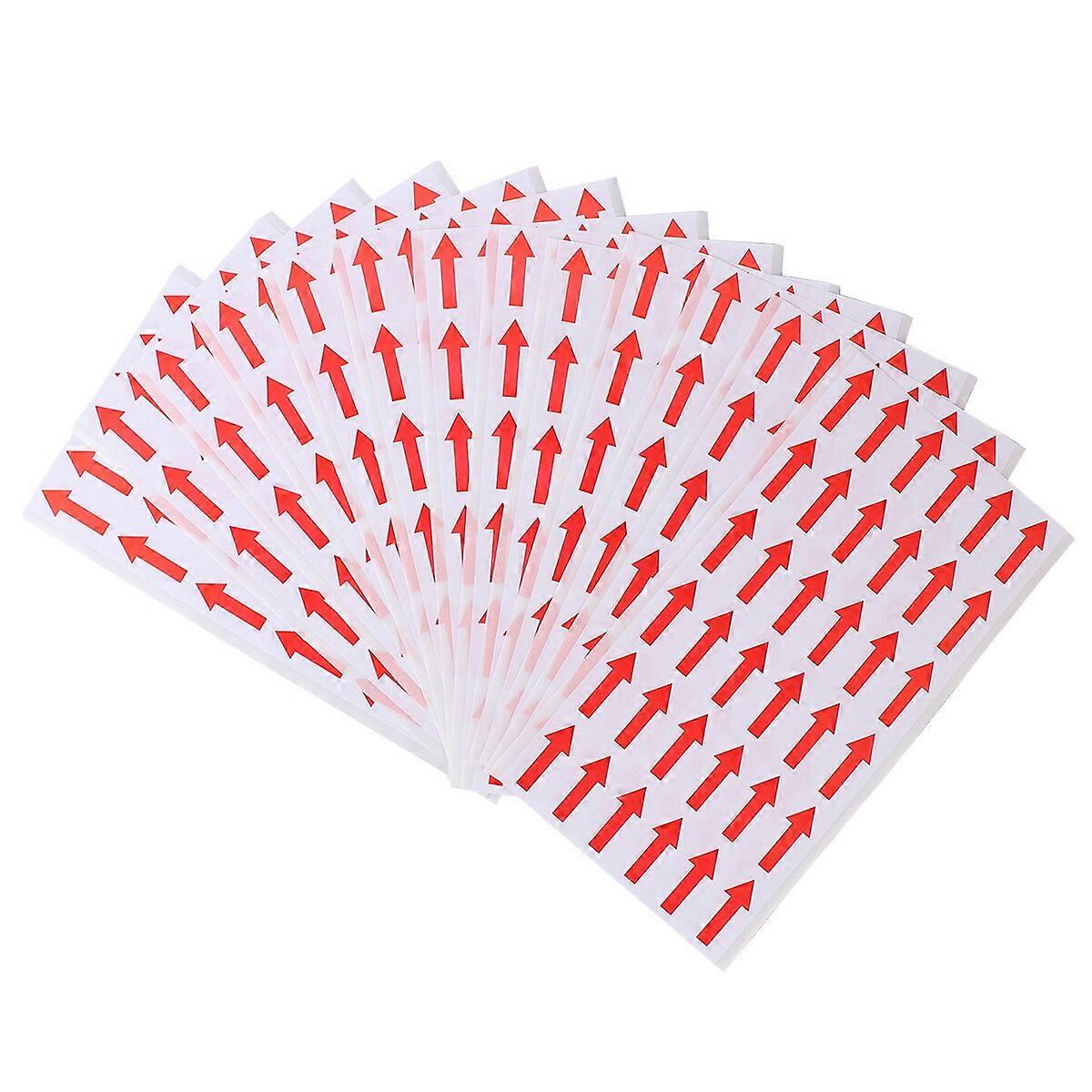 500Pcs Red Arrow Sticker Creative Upward Label Clear Direction Sticker ...