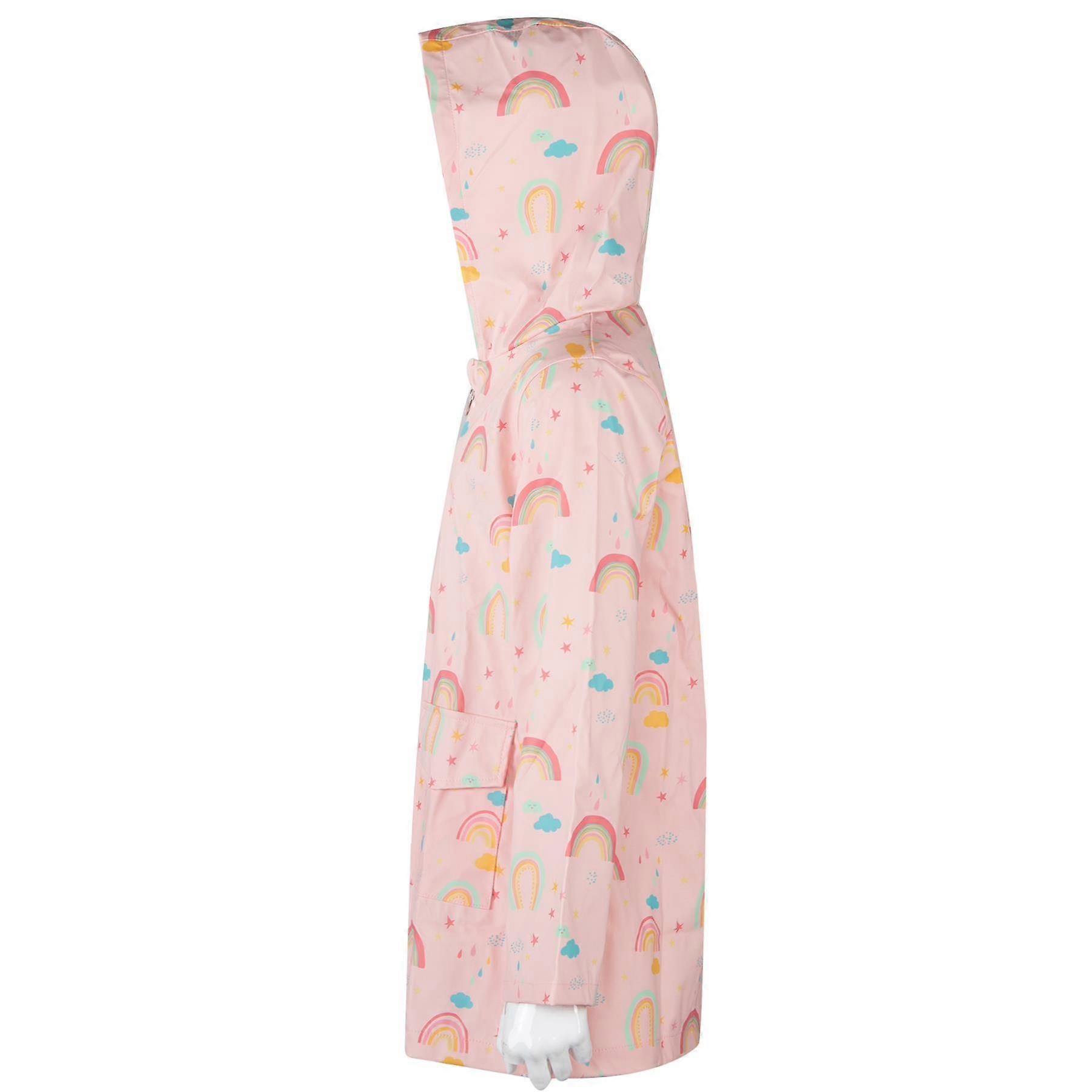 Kids Girls Rainbow Raincoat Wind Resistant Lightweight Hooded ...