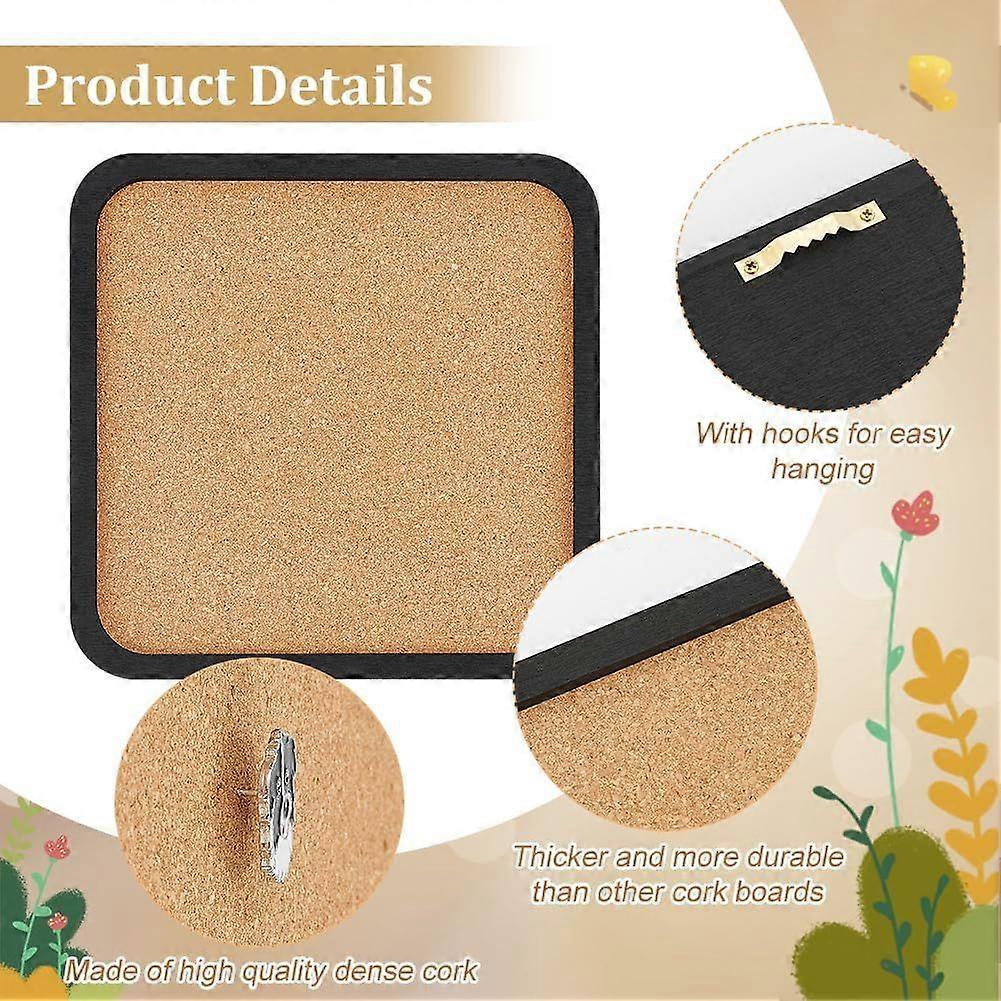 Pin Board Square Cork Board 0.8inch Thick Bulletin Display Board Wall ...