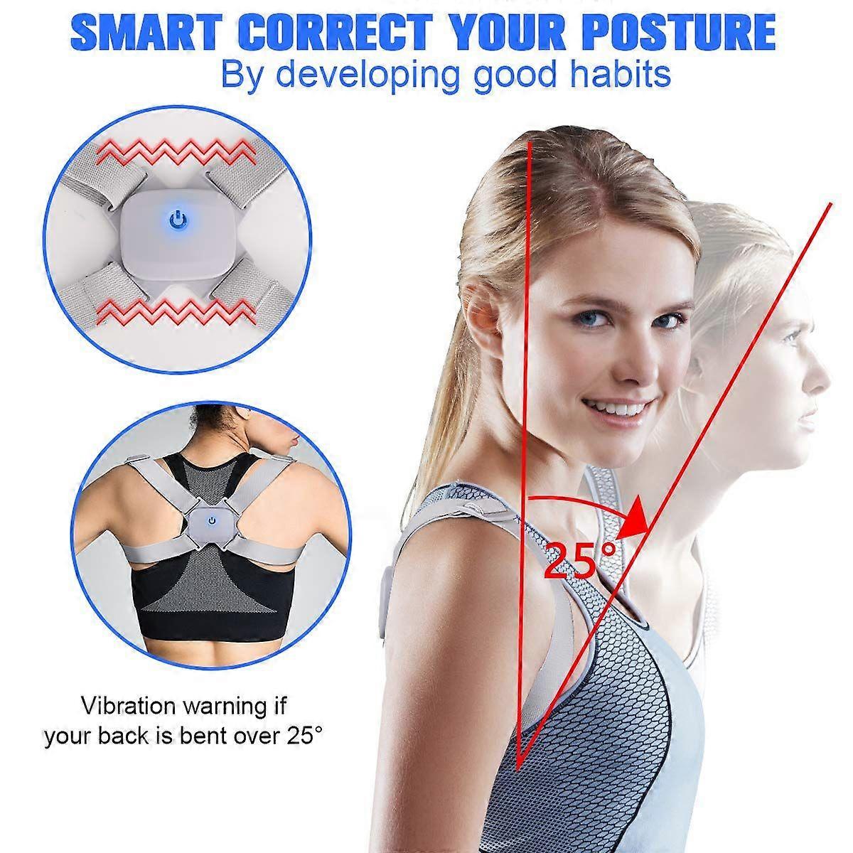 Posture Corrector for Women Men Kids Smart Posture Back Shoulder Brace - Adjustable Back ...