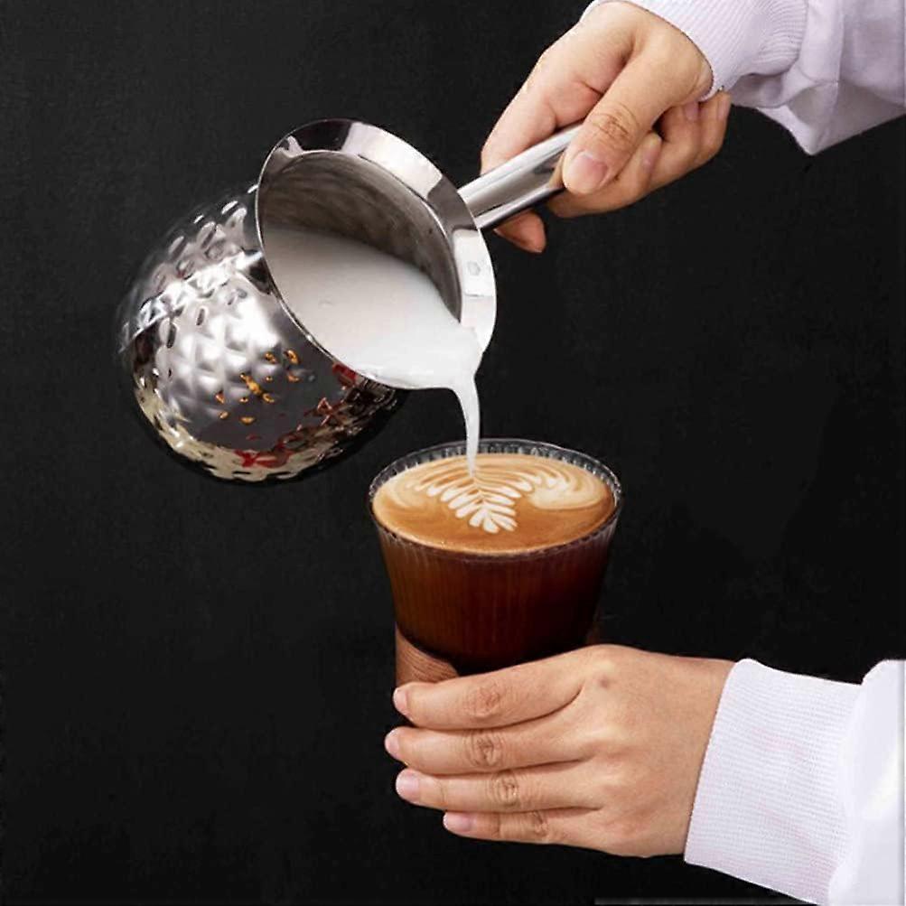 Stainless Steel Turkish Coffee Pot - 200ml Stovetop Cezve with Spout ...
