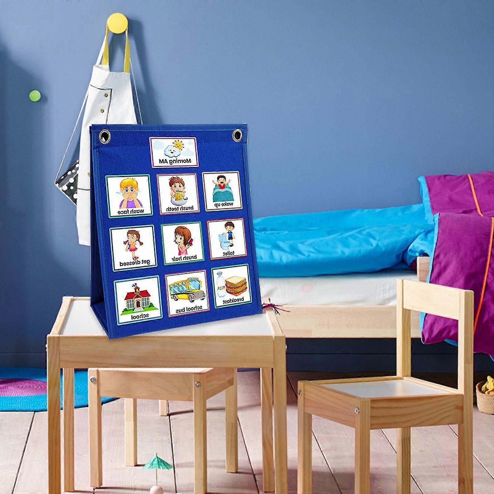 Kids Visual Schedule Calendar Chart,70pcs Daily Routine Cards ...