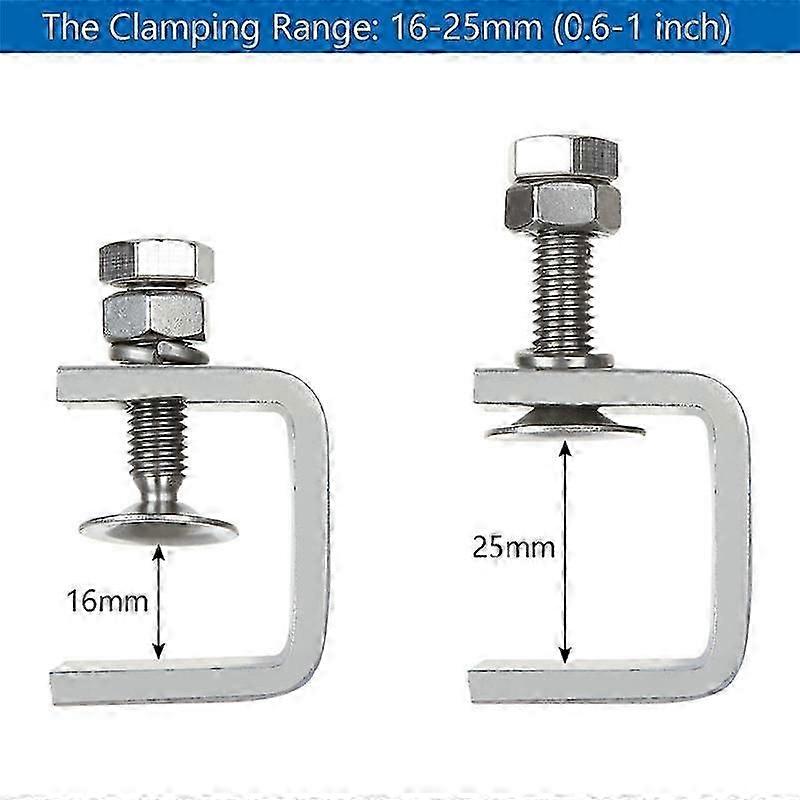 Small C Clamps,Heavy Duty C-Clamp Stainless Steel with Stable Wide Jaw ...