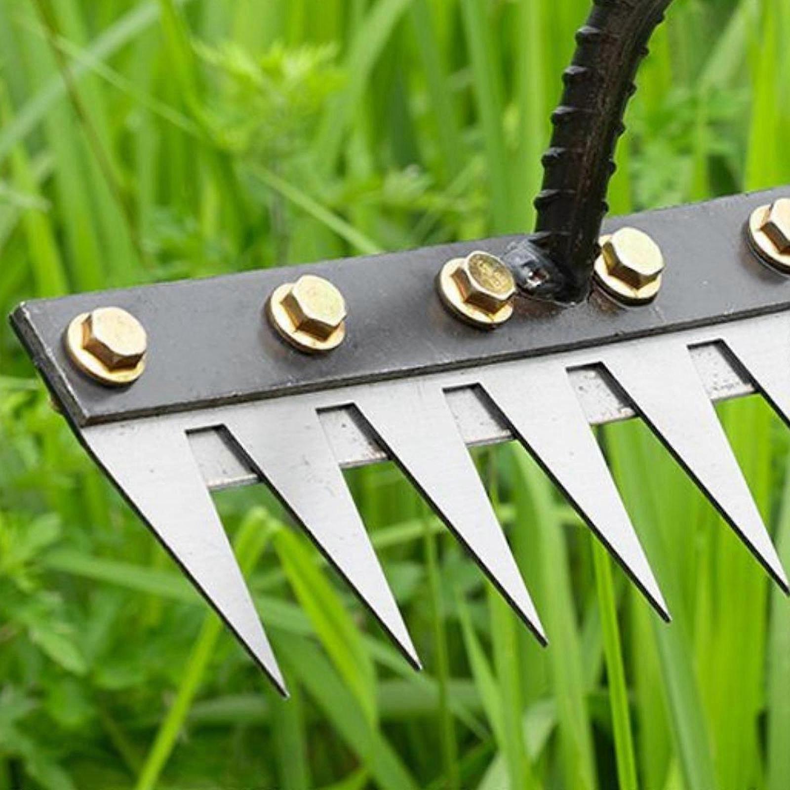 Garden Rake Manual Weeder Claw Heavy Duty Steel Gardening Hand Weeder ...