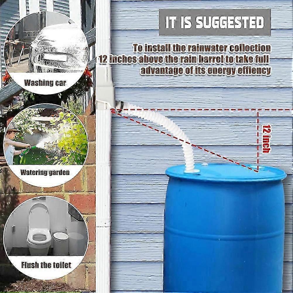 Rainwater Collection System, Rain Downspout Diverter Kit - Gutter ...