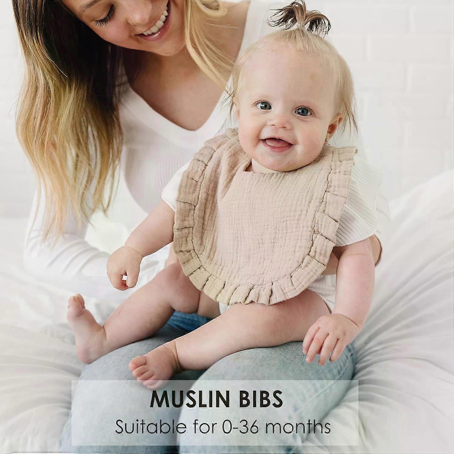 6Pcs Baby Muslin Bandana Drool Bibs, Unisex for Boys & Girls, Soft ...