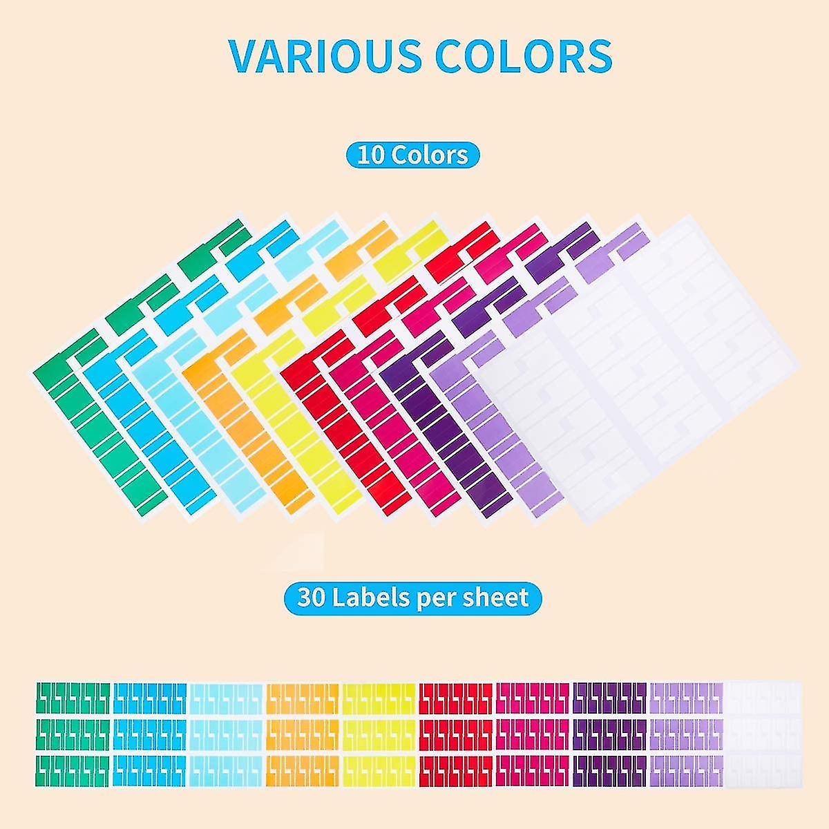 300 Cable Labels, 10 Colors Cord Labels Tags For Electronics ...