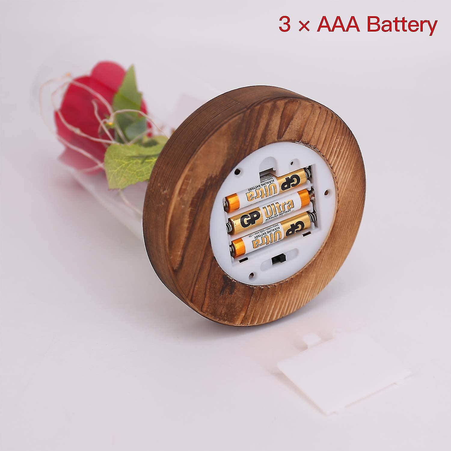 Beauty And The Beast Rose, Enchanted Red Silk Rose Kit With Led Fairy ...