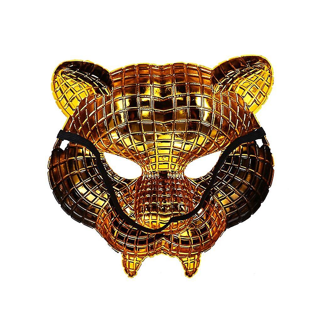 20cm Vip Customer Guest Boss Mask Golden Leopard Halloween Tiger Adult ...