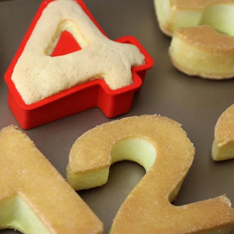 3D Numbers 0-8 Cake Silicone Molds Baking Pans Easy to Demold for ...