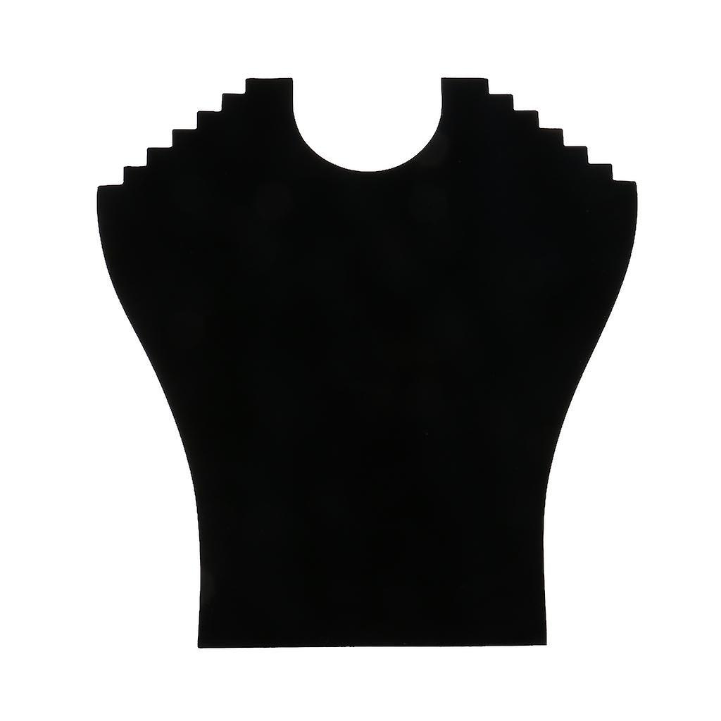 3xBlack Velvet Necklace Pendant Chain Link Jewelry Bust Display Holder ...