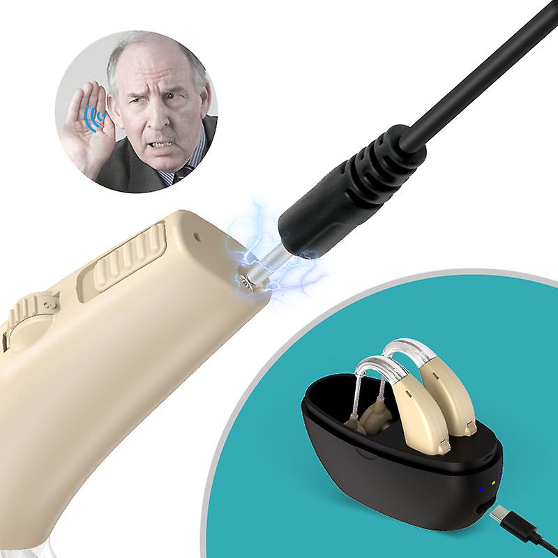 Rechargeable Sound Amplifier Severe Hearing Aid For Deaf People ...