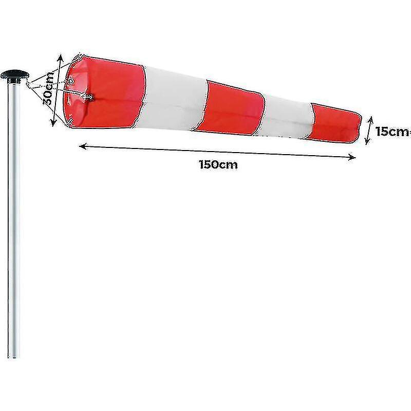 2024 Outdoor Windsock, Wind Direction Indicator In Red And White 150cm ...