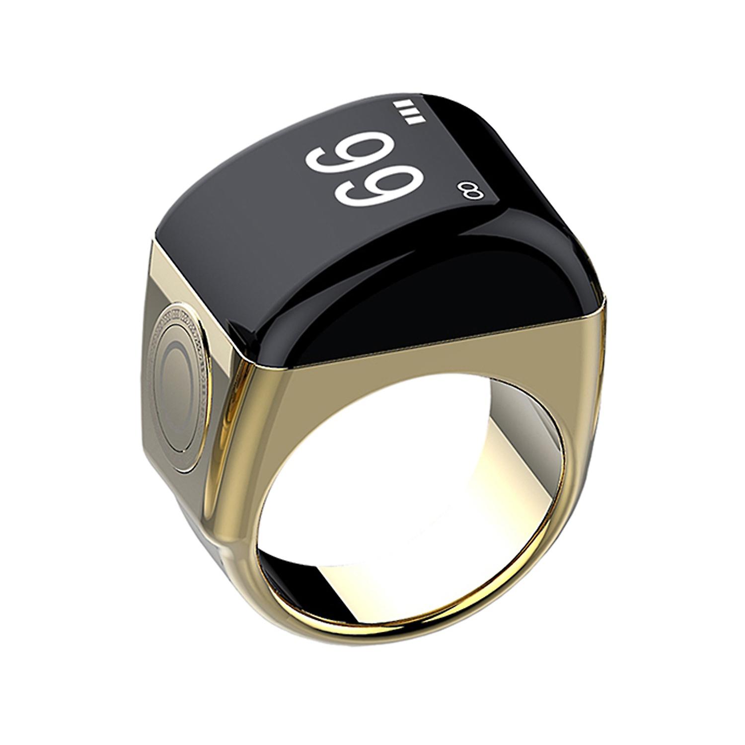 QB702 20mm Zinc Alloy Digital Smart Ring Tasbeeh Tasbih Ring Azan Quran ...