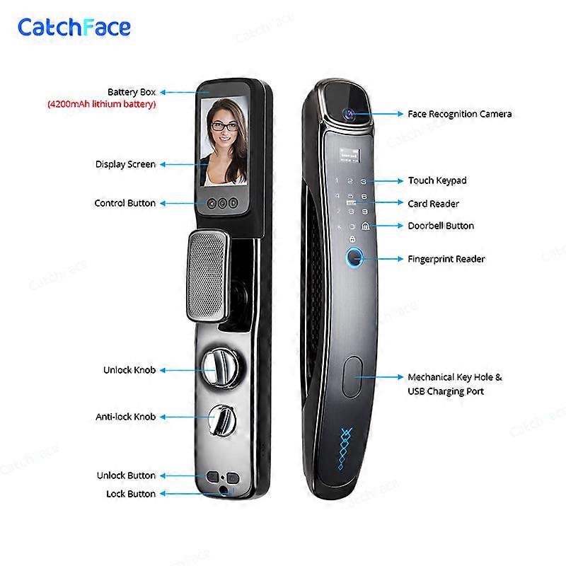 Infrared 3d Recognition Door Lock Front Door Security Lock Digit Door ...