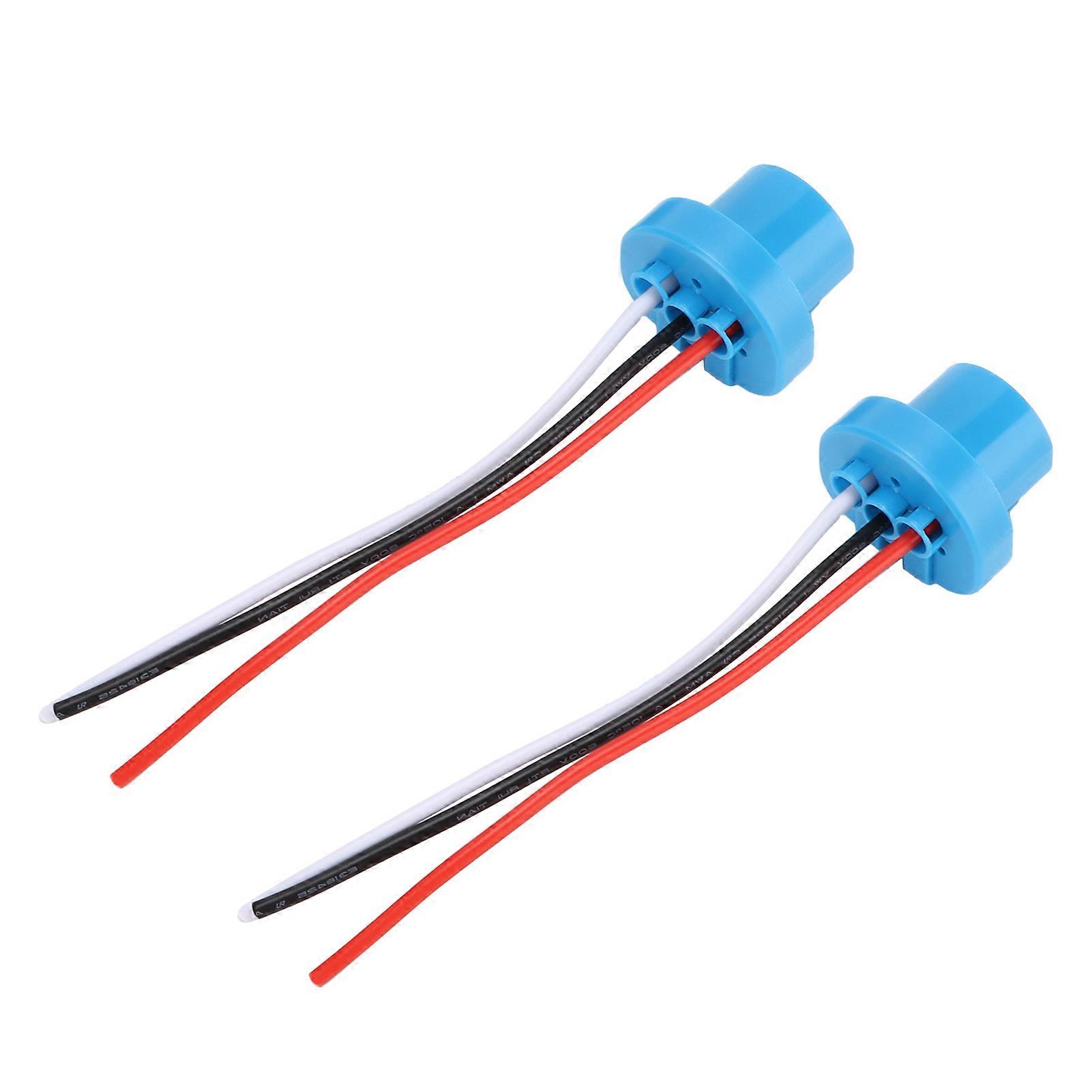 Pair 9007 Female Socket Harness Headlight Fog Light Universal for 9004 ...