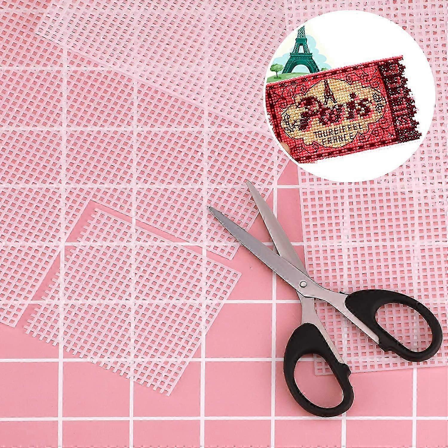 6 Pieces 13X10.24In 7 Count Plastic Needlepoint Canvas White Plastic ...