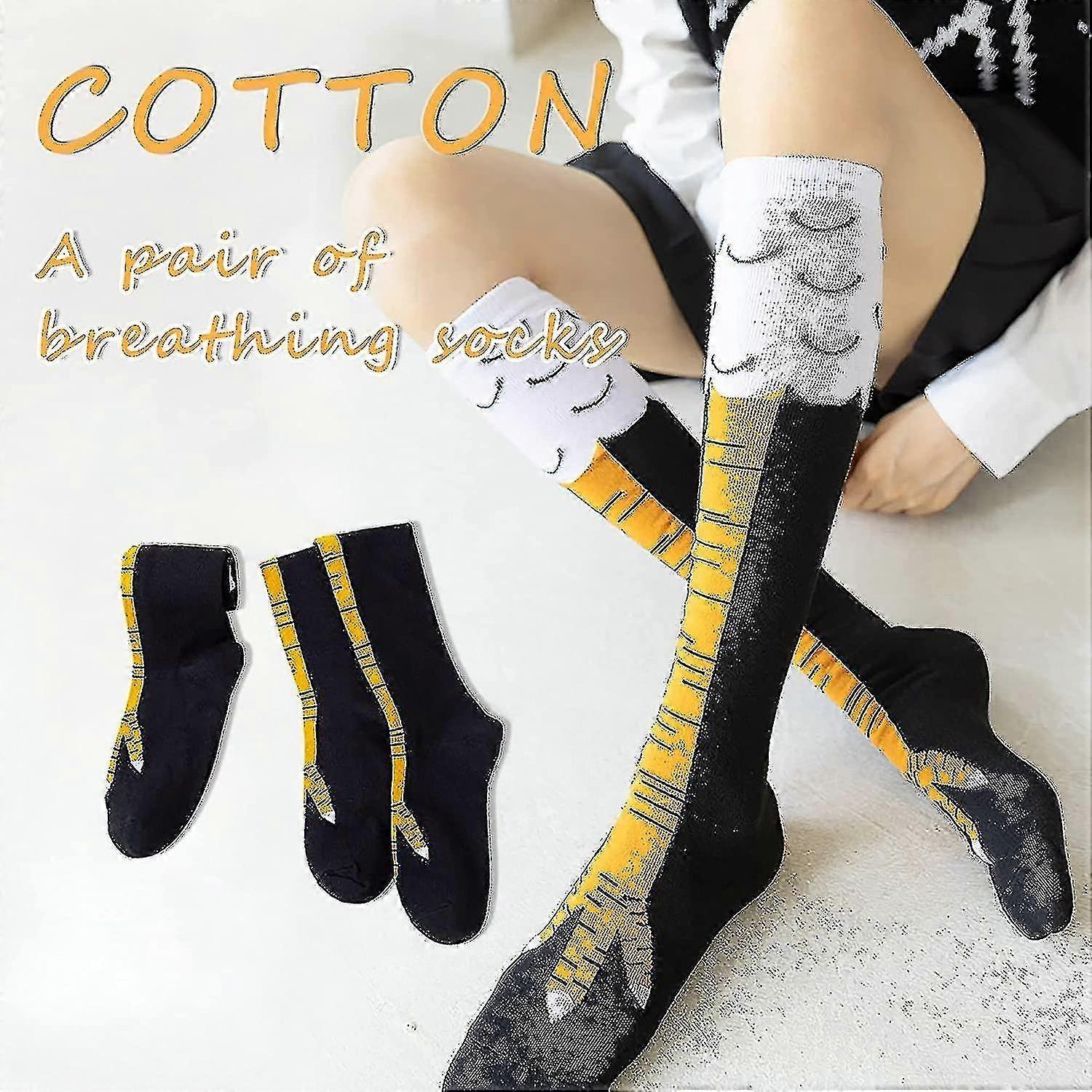 2 Pairs Chicken Feet Socks Novelty Funny Crazy Chicken Legs Socks ...