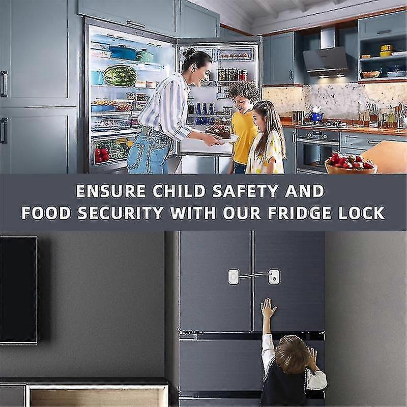 Refrigerator Lock, Fridge Lock With Silicone Wire Protection Fridge ...