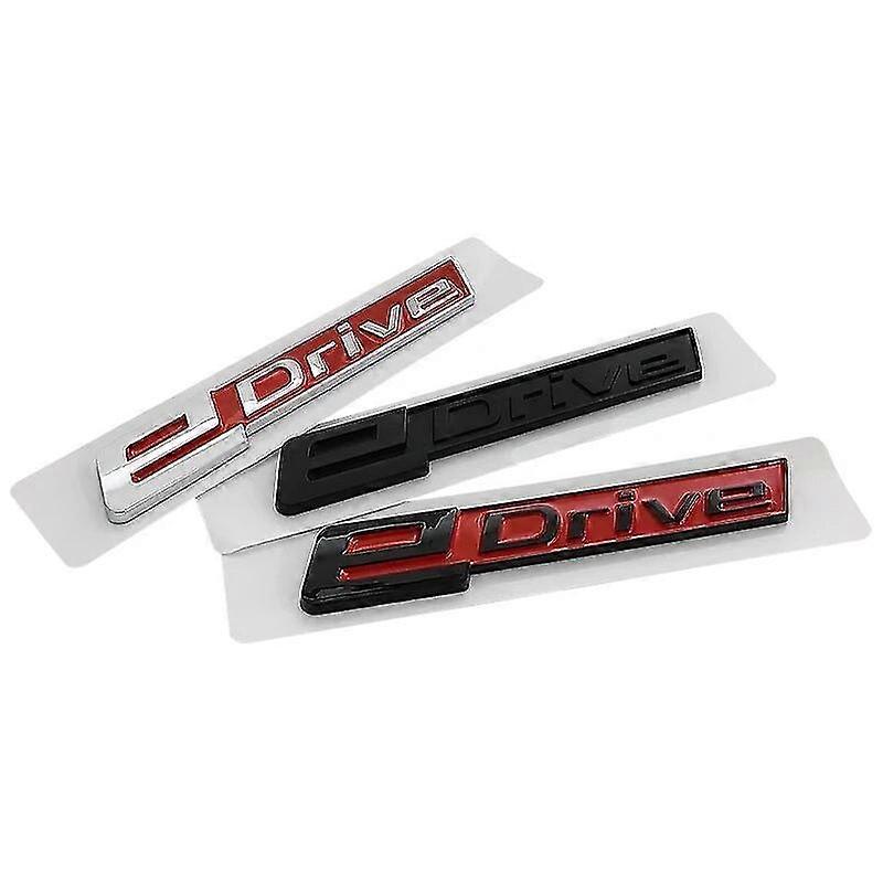 3d Abs Red Black Chrome Decal Car Rear Fender Edrive Emblem Badge Logo ...