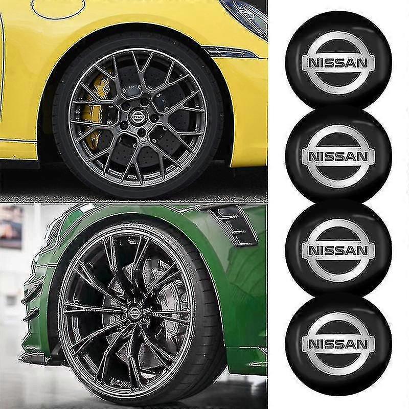 4pcs Car Logo Wheel Center Hub Caps Sticker Decal For Nissan X Trail ...