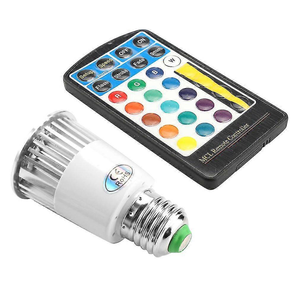 E27 5w Rgb Led Remote Control Aluminium Shell Bulb With Memory Function ...