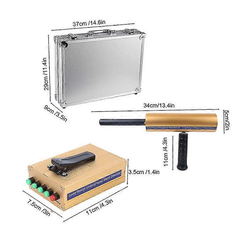 100-240V aks 3d underground metal detector detective 1400m long range ...
