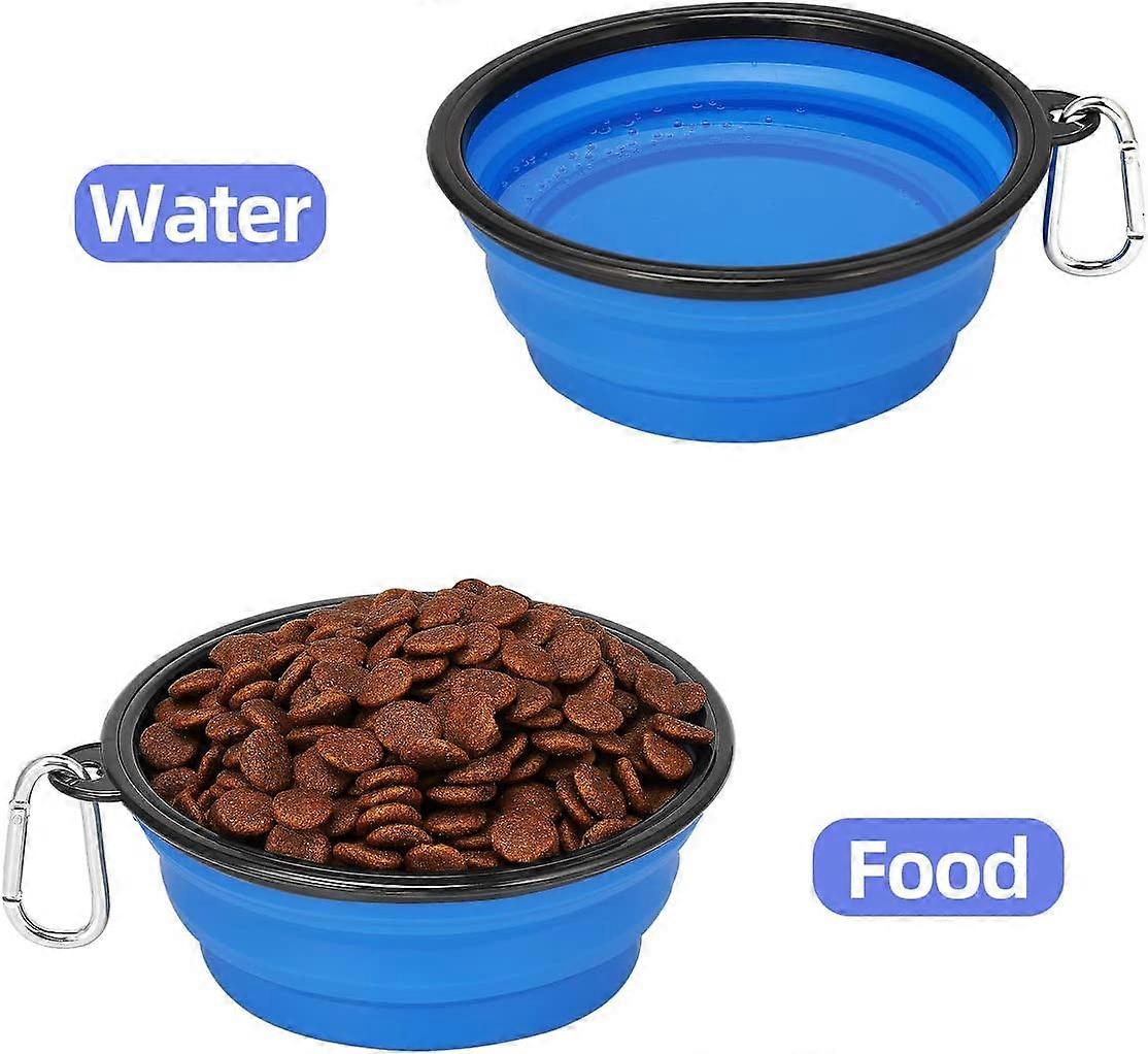 Dog Bowl and Feeder Set of 2 Large Collapsible Dog Bowls, Collapsible ...