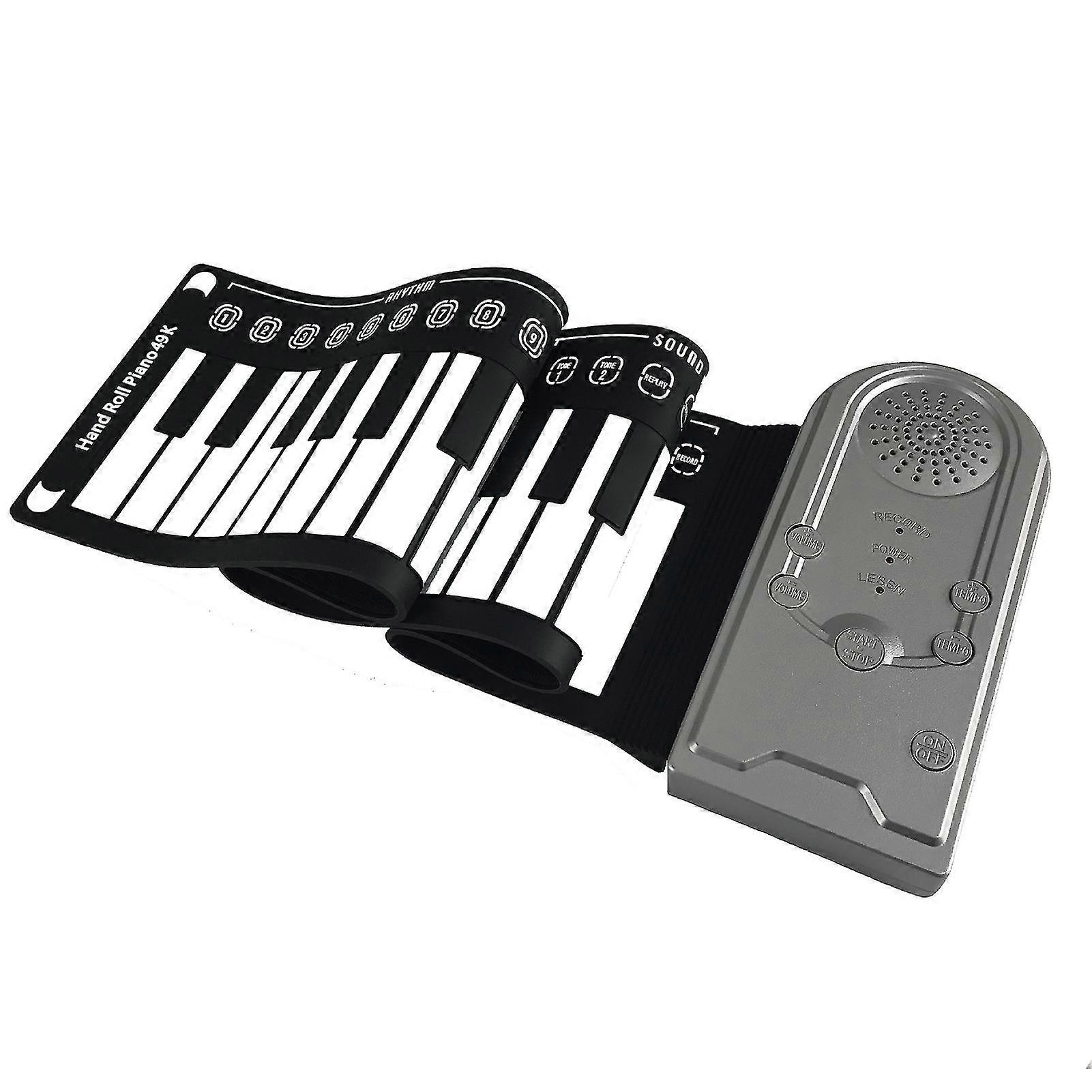 Portable Hand Roll Piano Flexible Digital Roll Up Piano Keyboard ...