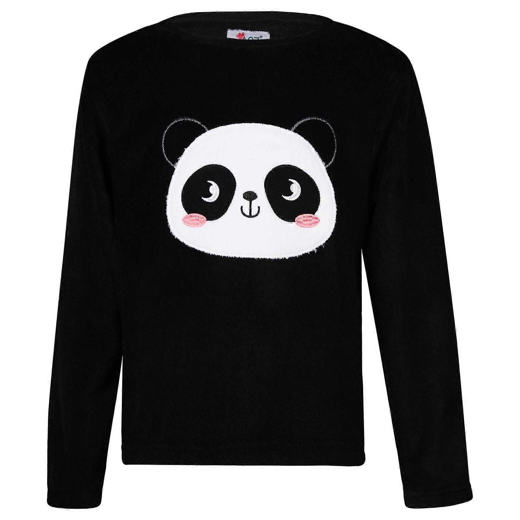 A2Z 4 Kids Girls Pyjamas 2 Piece Soft Fluffy Loungewear Panda Cosy ...
