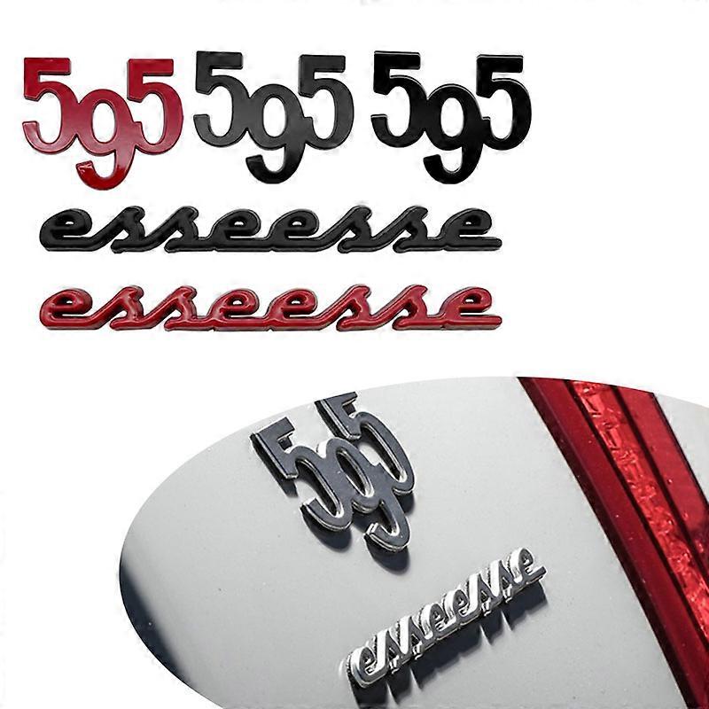 3D Car Decor Metal 595 Logo Badge Decal For Abarth Punto 124 500 595 ...