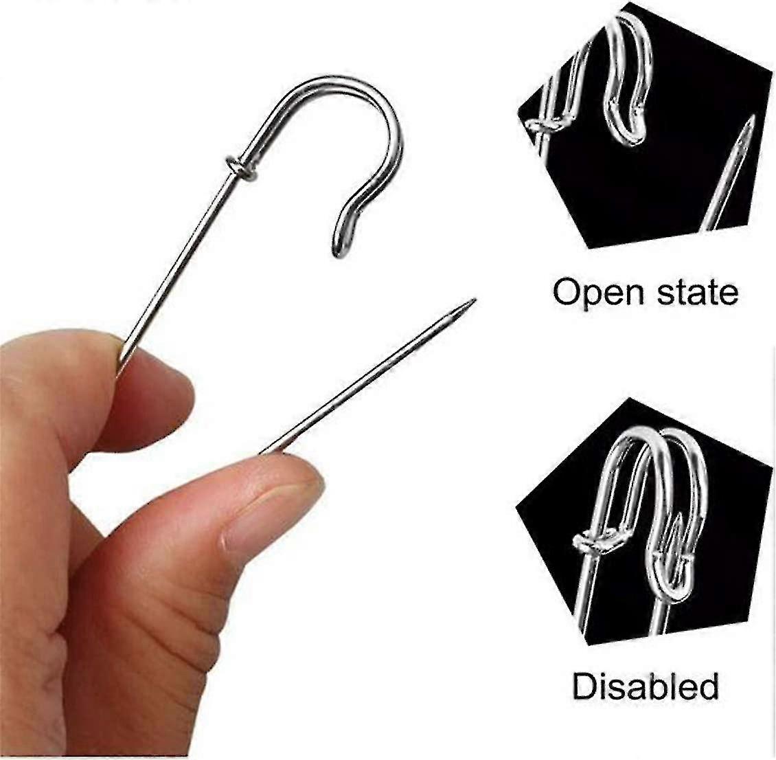 30 Pcs Large Safety Pins 7cm Heavy Duty Blanket Pins Bulk Steel Spring ...
