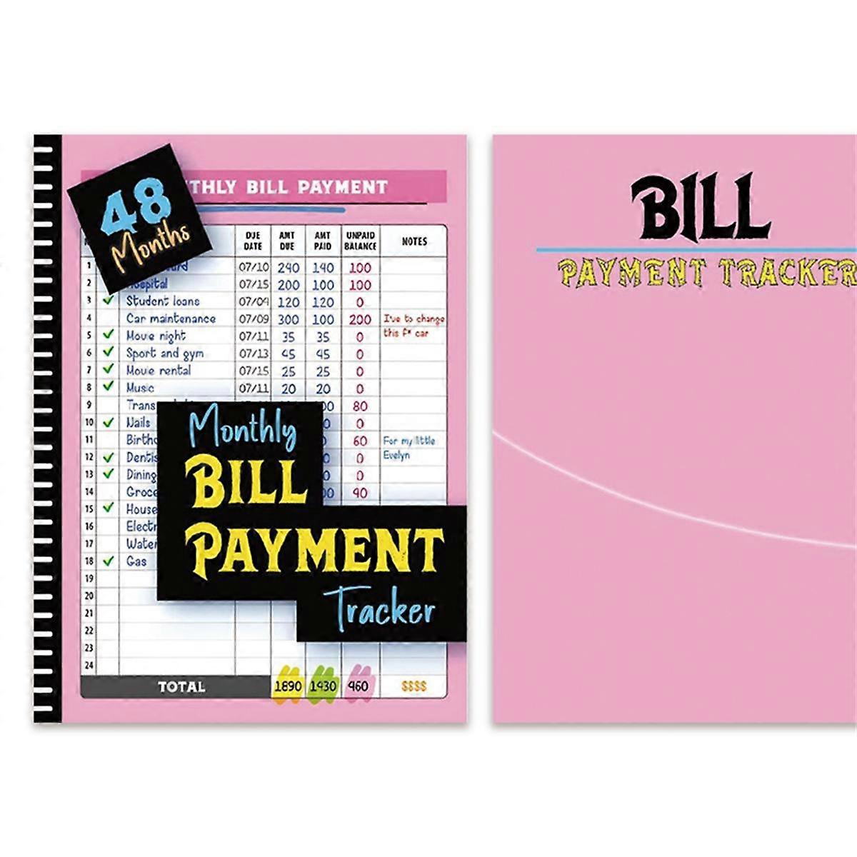 Monthly Bill Payment Tracker 48 Months Expense and Bill Tracker with ...