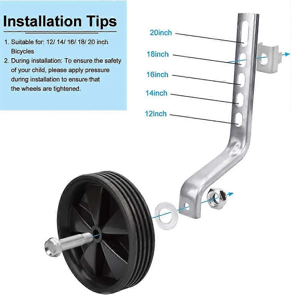 Kids Bike Stabilizer, 12-20" Universal Kids Bike Caster with Screws ...