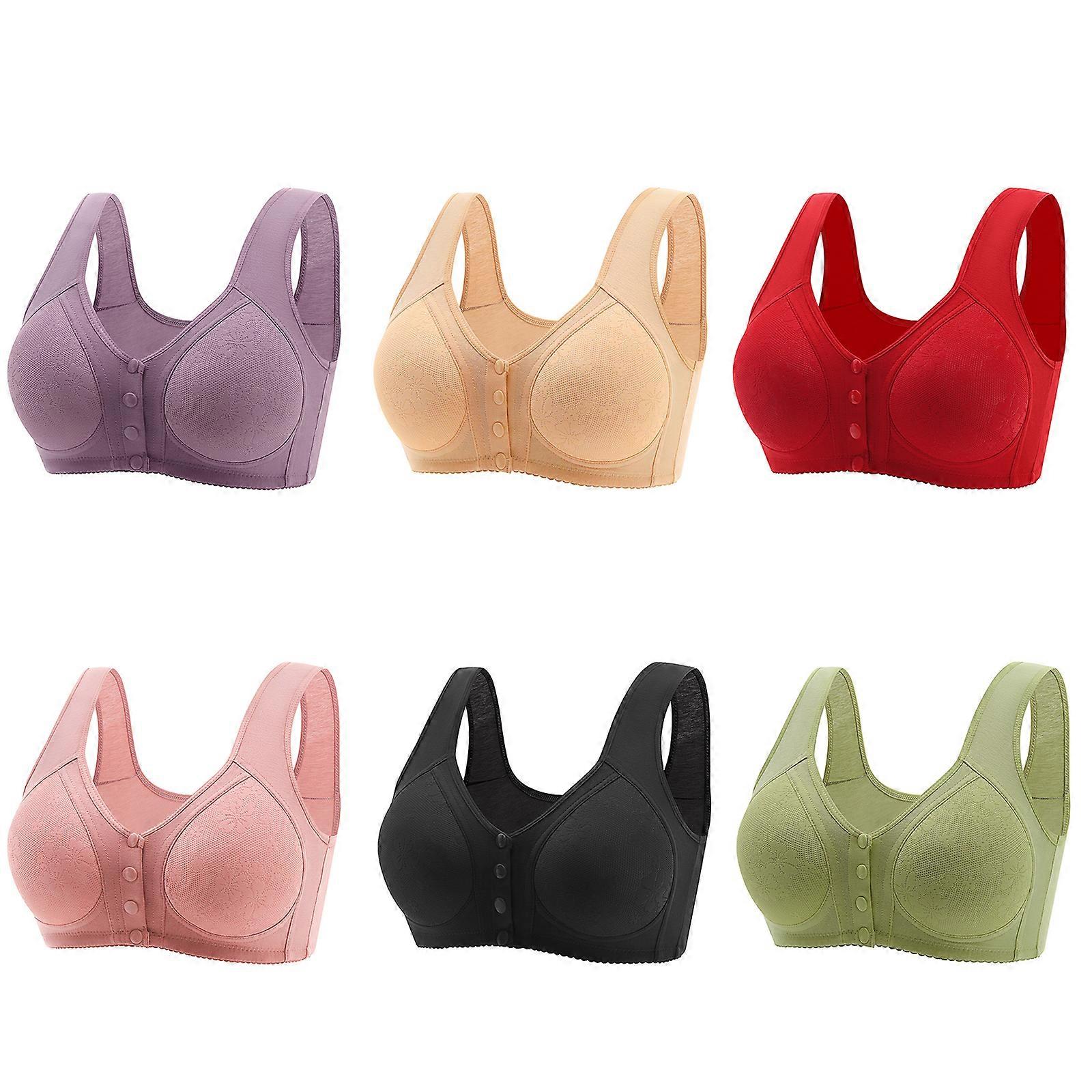 2024 Daisy Bras for Older Women Front Closure, Comfortable Convenient ...