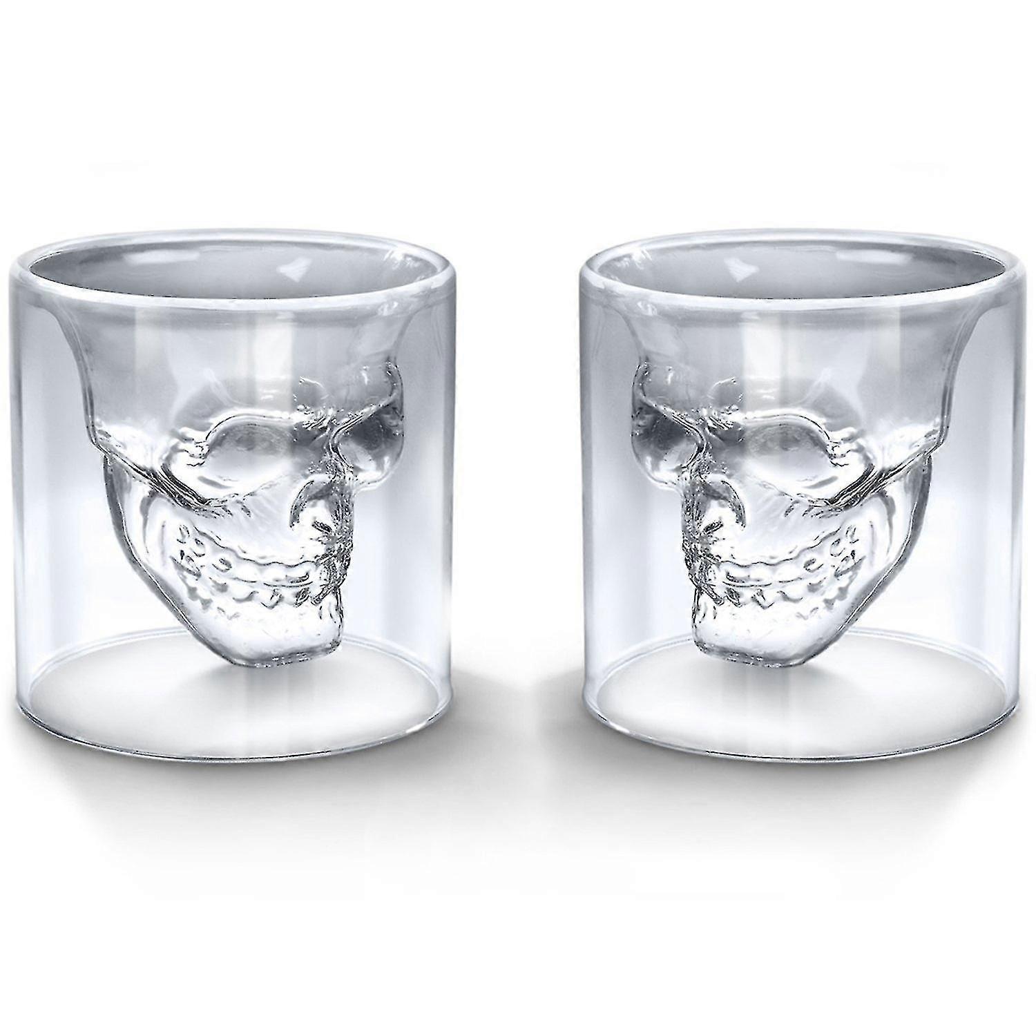 2pcs 75ml Crystal Skull Shotglass Skull Glass Cup,double Layer ...