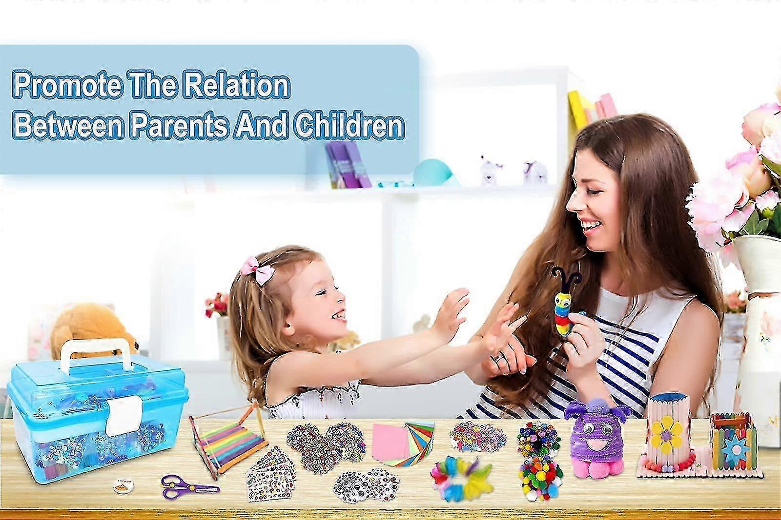 1000+ Pcs Kids Craft Box Kit Toddler Arts And Crafts For Kids Includes ...