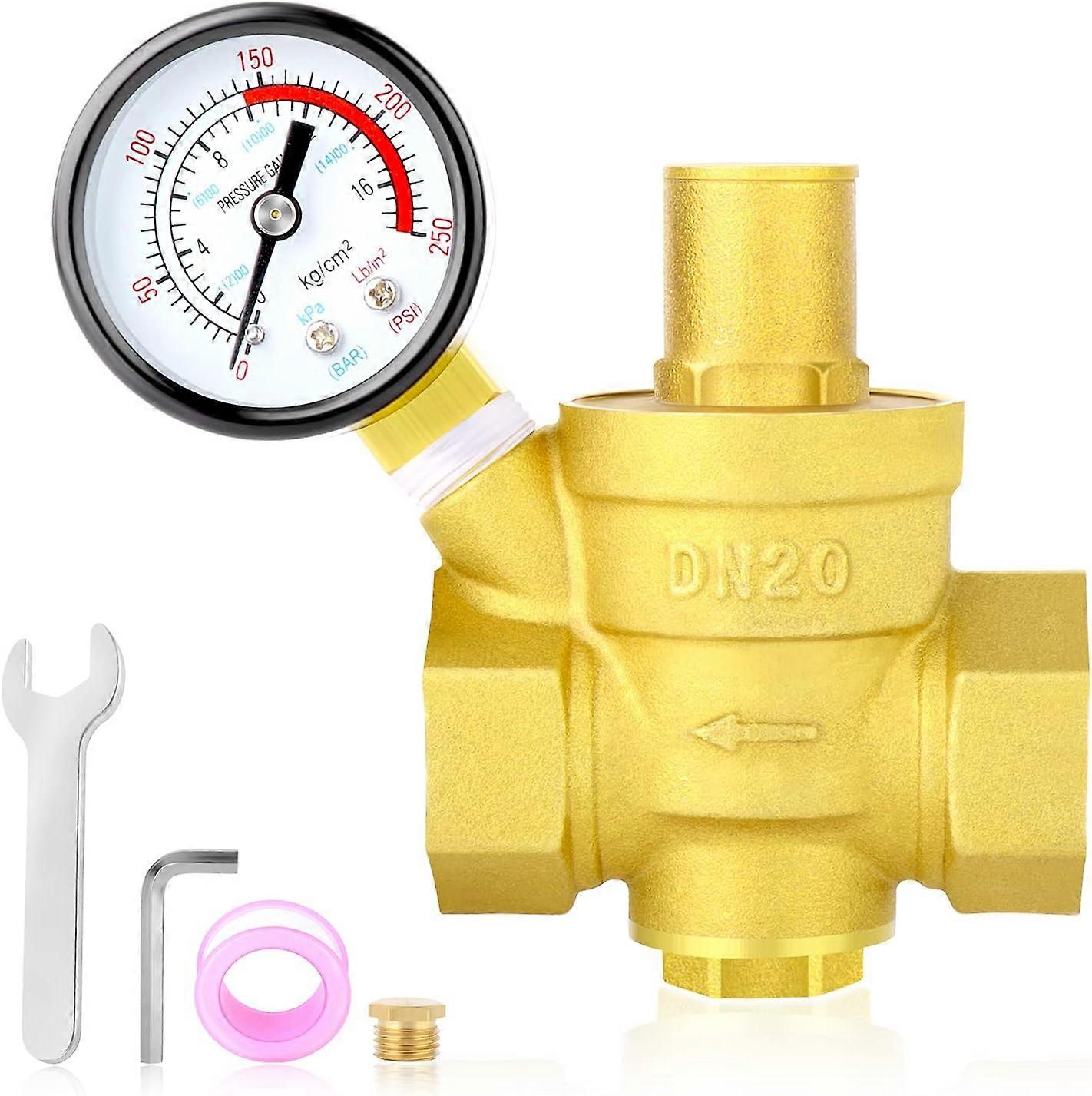 3/4 inch brass Water pressure regulating valve, pressure regulating ...